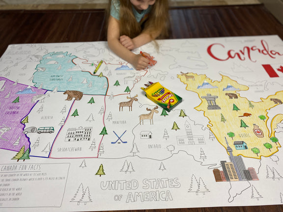 Get Creative with Geography: Giant Canada Map Coloring Page ...