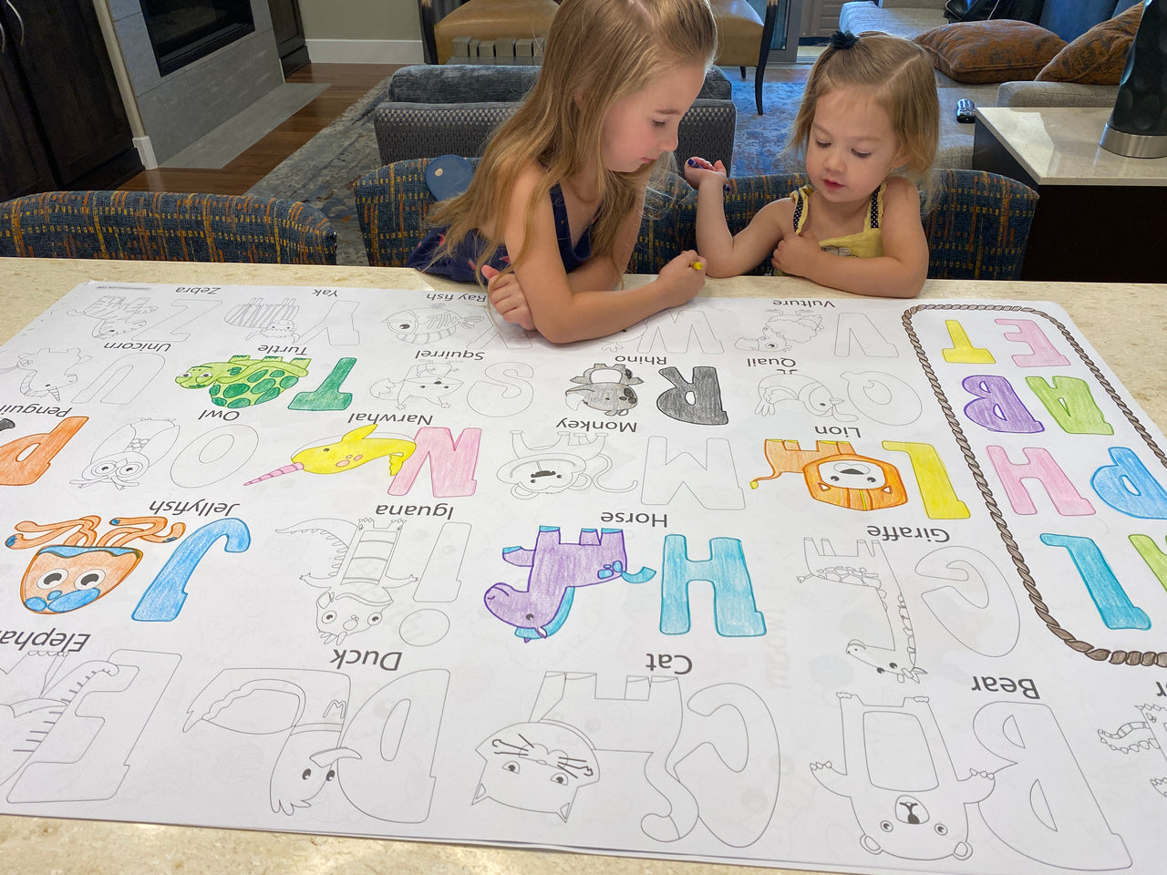 Big Letters Giant Alphabet Coloring Page for Early Learners ...