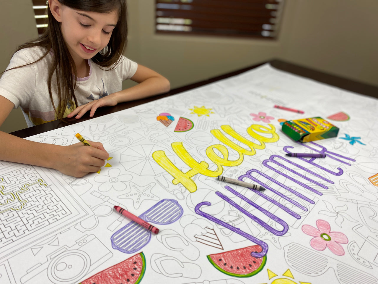 Beat the Heat with Fun: Giant Hello Summer Coloring Page – cherrycreeklane